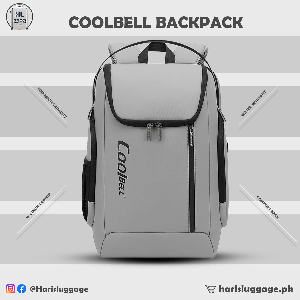 Modern Coolbell Backpack with Padded Laptop Compartment in pakistan